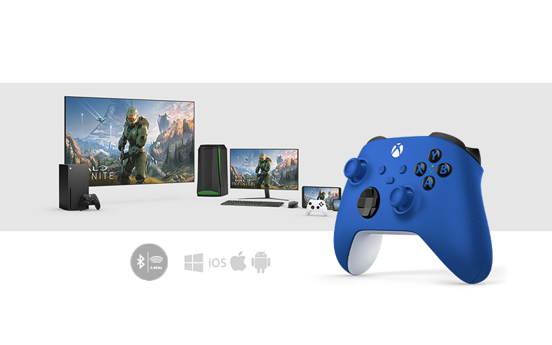 Xbox Wireless Controller (Blue) | Microsoft Authorized Store